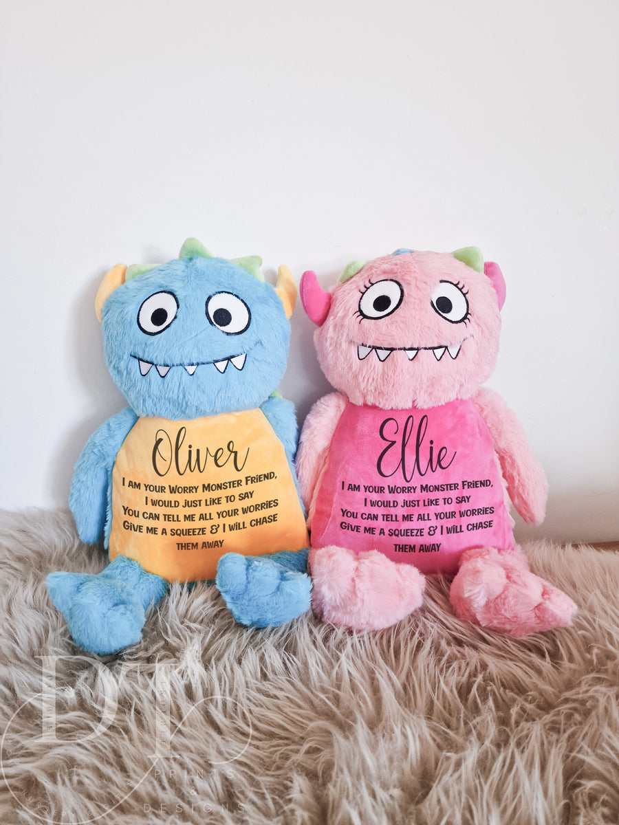 Personalised Worry Monster Kids Teddy